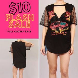 Tops | Black Speed Way Tunic With Built In Choker | Poshmark